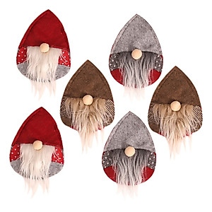 BESTOYARD 12 Pcs Cutlery Set Norse Decor Nativity Ornaments for Kids Xmas Kids Cutlery Wine Bottle Decor Forks Bag Mini Bottles Tableware Holder Elder Sweden Christmas Artificial Fur