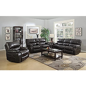Coaster Furniture Willemse Collection Motion Loveseat Two-Tone Dark Brown 601932