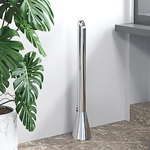 RDUIGT Stainless Steel Butt Receptacle Disposal Outdoor, 46.77" Height, Heavy Duty Ash Cans, Standing Trash Can with Inner Bucket