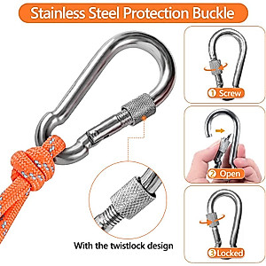 AnKun Water Rescue Throw Bag with 50FT Length of Rope in 3/10In Tensile Strength Rated to 2000lbs, Emergency Rescue Rope for Kayaking, Boating, Fishing, Rafting, High Visibility Safety Equipment