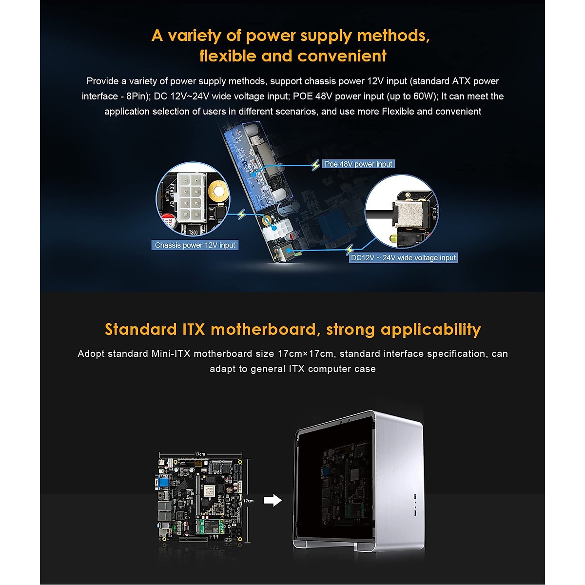 Firefly ITX-3588J 2.4 GHz Rockchip RK3588 Single Board Computer LPDDR4 4GB RAM+32GB eMMC Storage Wi-Fi 6 & Bluetooth Support 8K Multi-Display