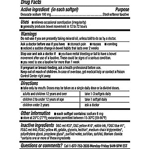 Kirkland Signature Stool Softener 100 mg, 400 Softgels