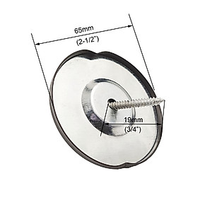 HARDWOOD HSC202-US10B Door Wall Stop, Dome Door Stoppers, Wall Protector, Door Bumper, 2-1/2" Stainless Steel Cover with 0.75" TPR Bumper, Antique Copper Finish, 2 Pack