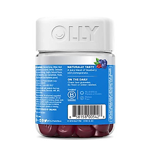 OLLY Glowing Skin Gummy, 25 Day Supply (50 Count), Plump Berry, Hyaluronic Acid, Collagen, Sea Buckthorn, Chewable Supplement (Packaging May Vary)