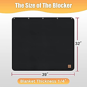 Magnet Fireplace Cover, Fireplace Draft Blocker, Fireplace Blanket for Heat Loss, Fireplace Flue Blocker, Fireplace Cold Air Blocker, Fireplace Draft Cover for Inside Fireplace, Black(39" W x 32" H)