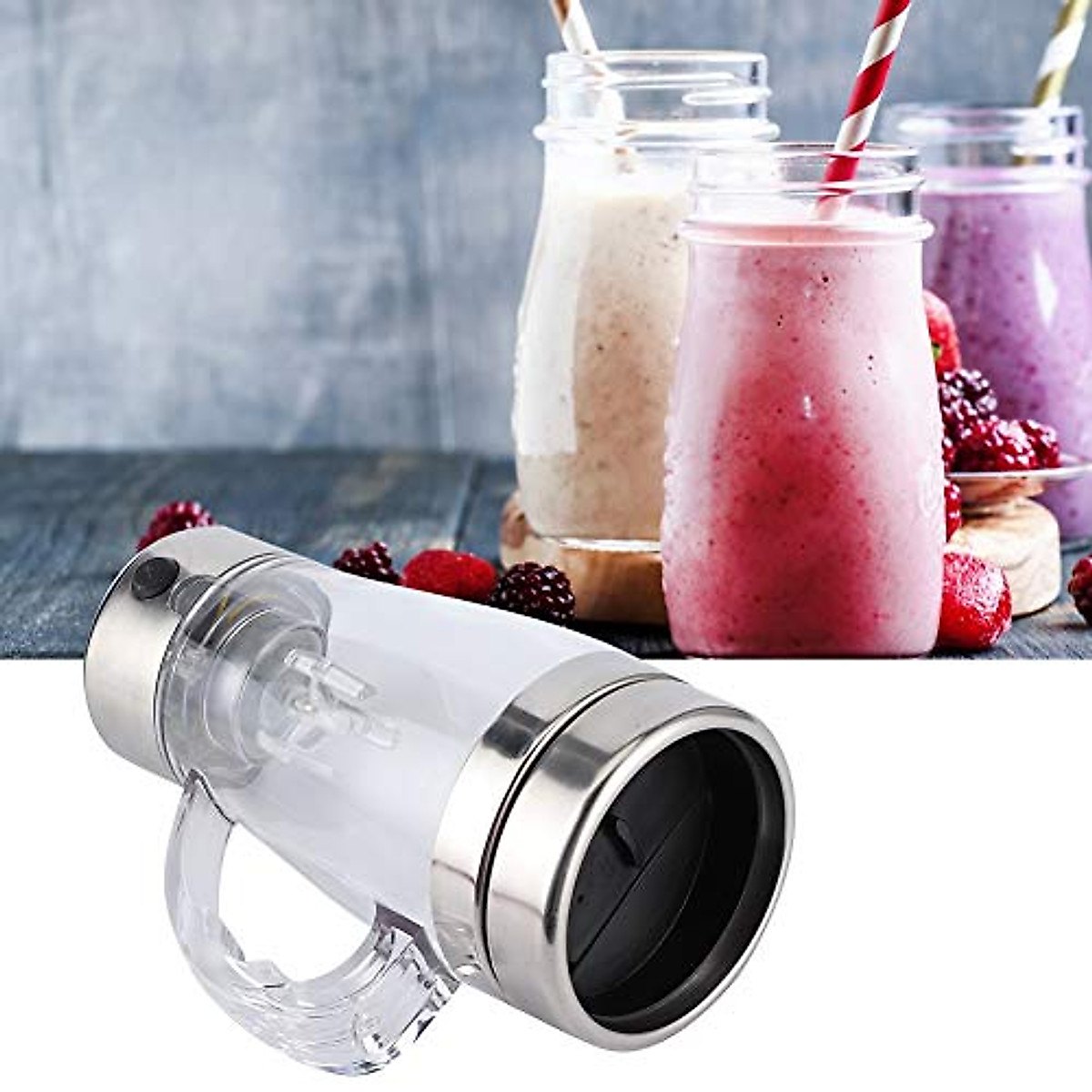 Yosoo123 350ml Automatic Electric Coffee Self Stirring Cup, Stainless Steel Mixing Mug, for Coffee, Tea, Hot Chocolate Milk