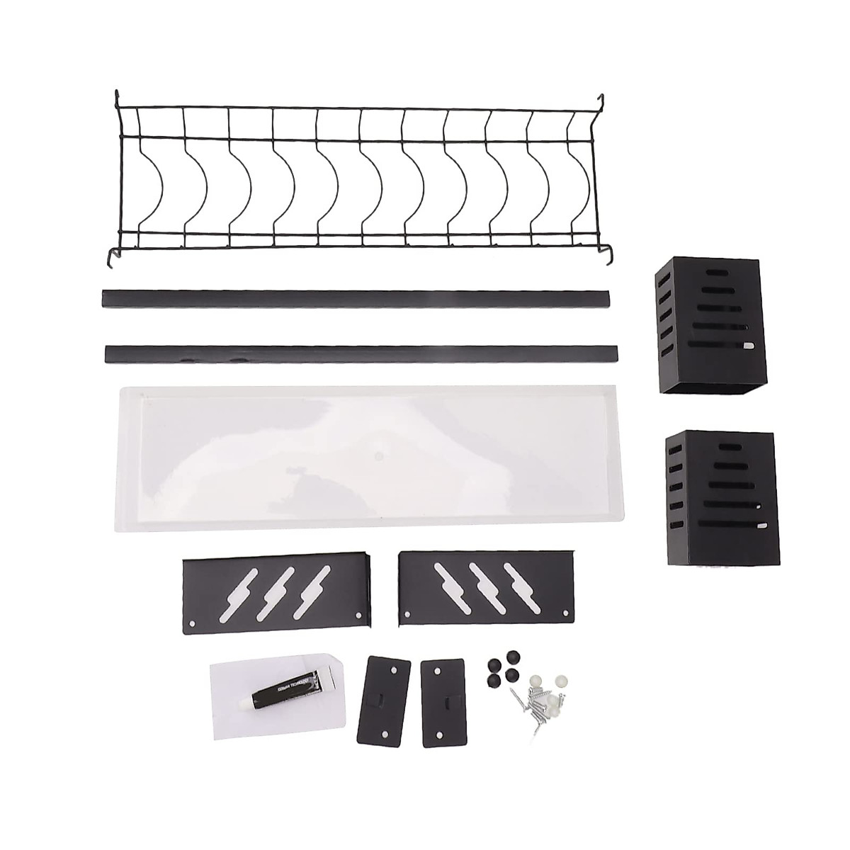 Flatware Drainage Rack, Neat Keeping Decorative Wall Mounted Simple Installation Rust Proof Iron Plastic Tableware Drainage Holder for Kitchen (Bowl Holder Chopsticks Holder Spoon Holder)