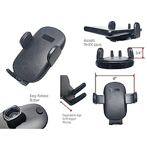 Phone holder compatible with Porsche 911 Carrera 992 Dashboard center console - Stick on with EASY release - to hold iPhone, Samsung Galaxy,