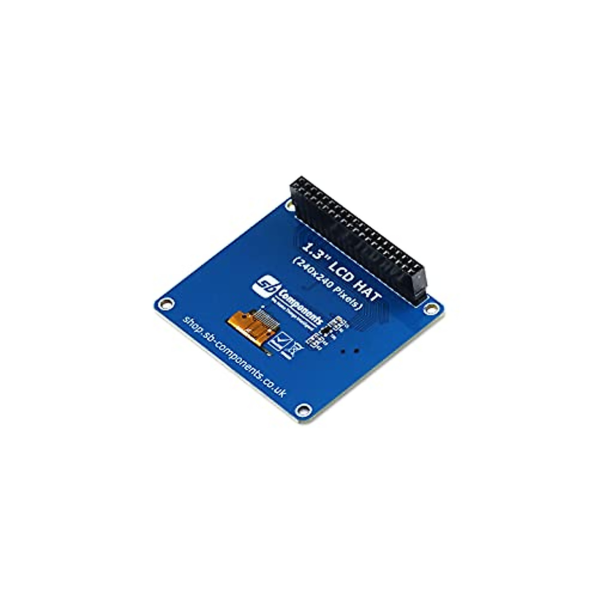 1.3inch LCD HAT for Raspberry Pi 4B/3B+/3B/2B/B+/A+/Zero and Zero W, 1.3" LCD Display, 240x240 Resolution, 65K RGB Colours Expansion Display Module for Raspberry Pi