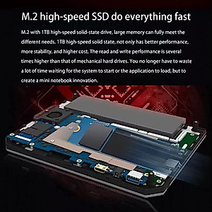 7Inche Touch Screen Mini Laptop, for J4105 CPU 12GB RAM Portable Laptop, Dual Band WiFi 2xUSB3.0 HDMI Mini Interface, Notebook for Win 10 11, 2MP 30fps Camera (12G+256G US Plug)