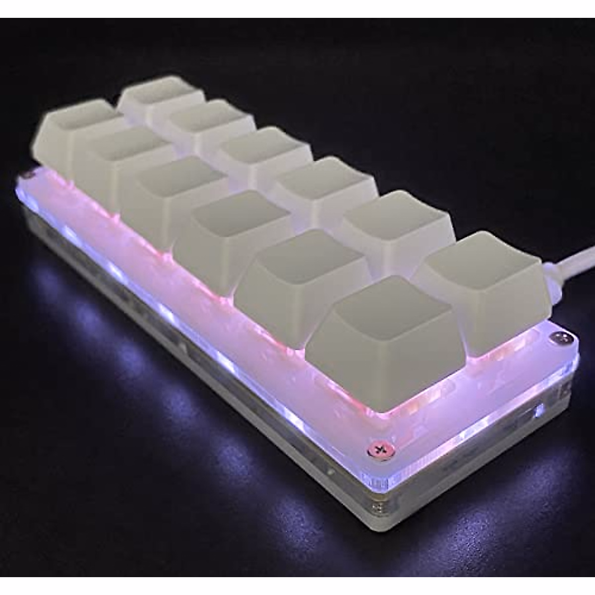 BTXETUEL Newhui 12 Key Mechanical Gaming Keyboard One Handed Keypad USB-C Wired OSU Keypad Programmable and Hot Swappable Keyboard.