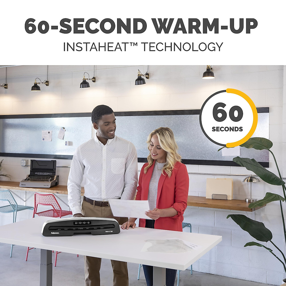 Fellowes Saturn 3i 125 Thermal Laminator Machine with Self-Adhesive Laminating Pouch Starter Kit, 12.5 inch