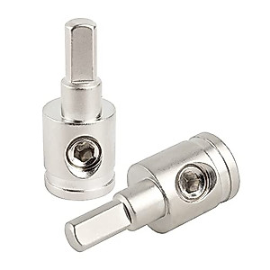Amp Input Reducer Brass with Nickel Plated 0 Gauge Car Audio Power/Ground Amp Input Reducer Adapter 2Pcs