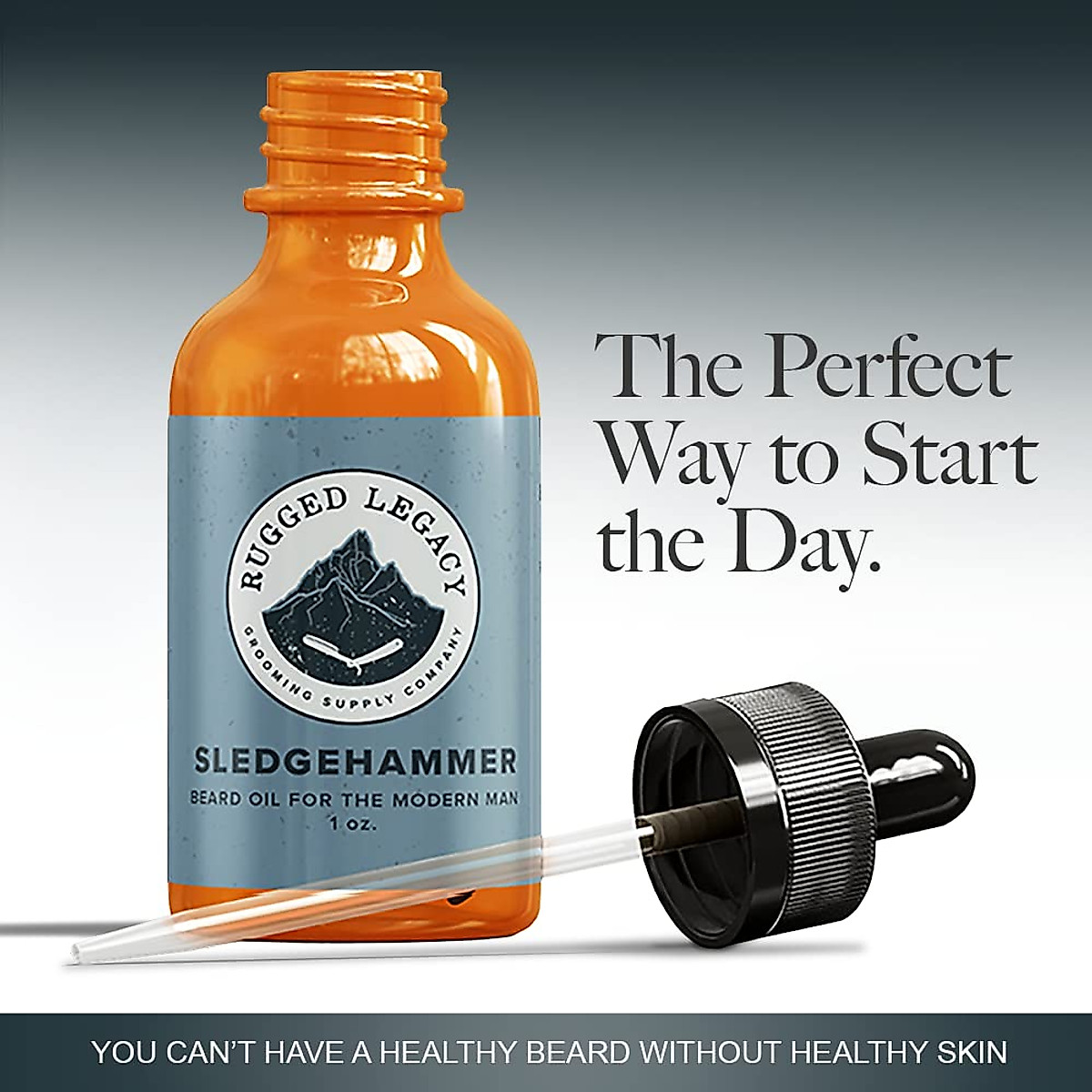 Rugged Legacy - Beard Oil, Sledgehammer 1oz Beard Oil For Men - Mens Beard Oil with Scents of Bergamot, Vanilla, and Patchouli like Ancient Vikings - Natural Beard Oil for Softer & Manageable Beard