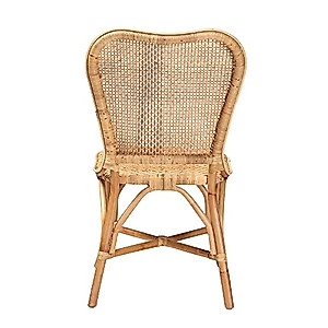 Baxton Studio Irene Dining Chair, One Size, Natural Brown