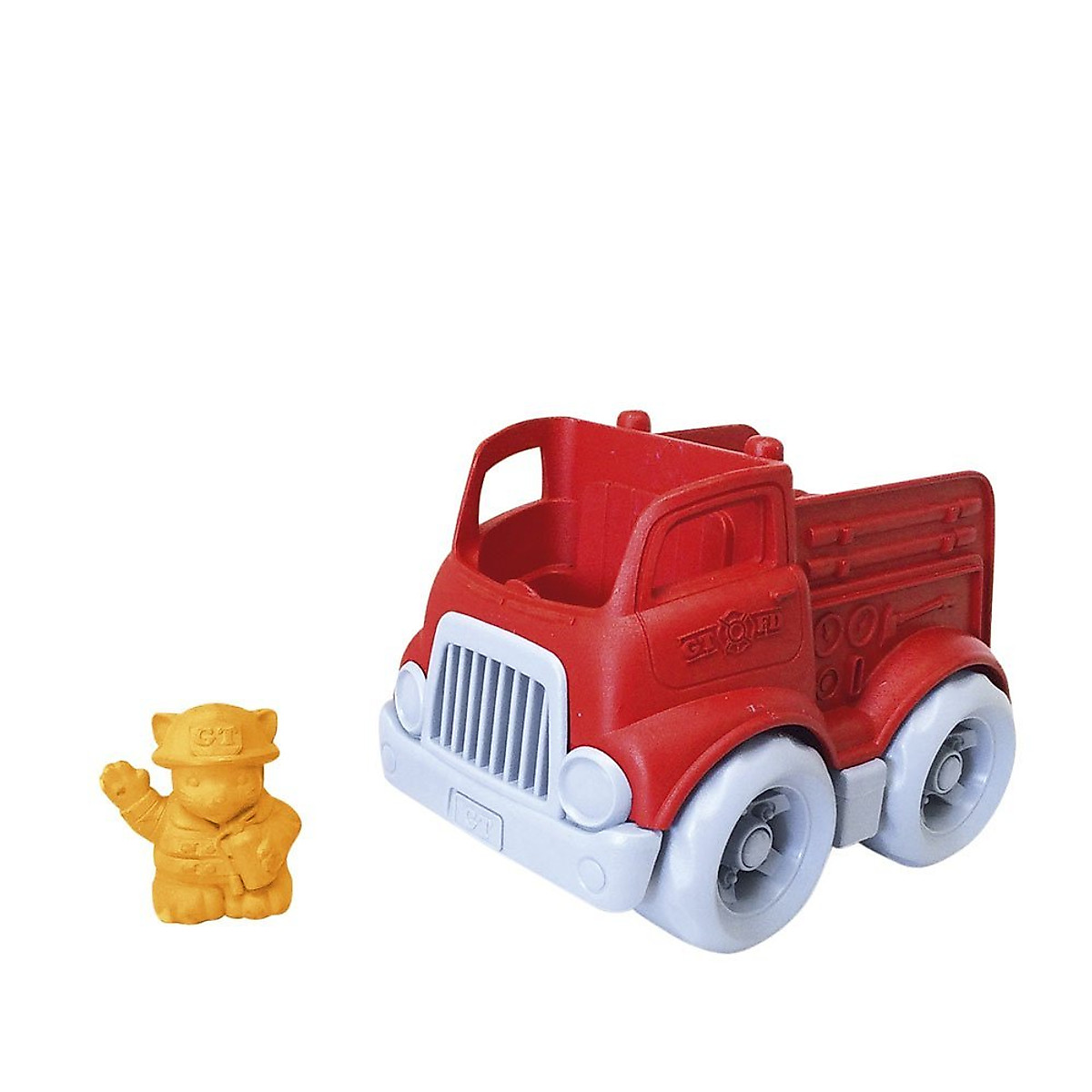 Green Toys Fire Engine, Red - Pretend Play, Motor Skills, Kids Toy Vehicle. No BPA, phthalates, PVC. Dishwasher Safe, Recycled Plastic, Made in USA.