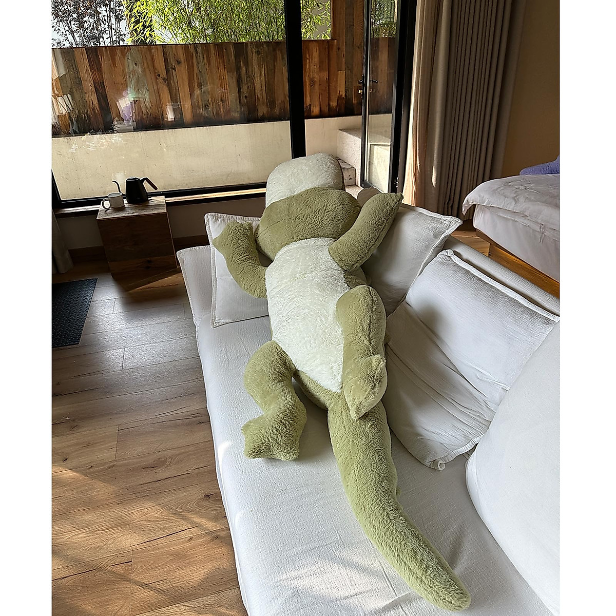 Hofun4U Alligator Plush Pillow, 61 inch Alligator Stuffed Animal, Home Decoration Christmas Valentine’s Birthday Gift for Boys Girls Adults Kids (Green)