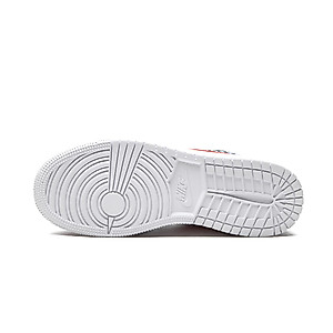 Nike Youth Air Jordan 1 Low GS White Mesh/Multicolor, Black/Lt Fusion Red/White, 7Y