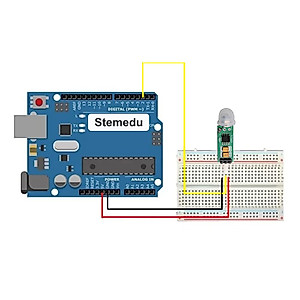 Stemedu HC-SR505 Mini Infrared PIR Motion Sensor, Micro IR Pyroelectric Human Movement Detector Sensors Module (Pack of 5)