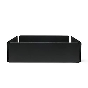 Modern Square Metal Tray Organizer for Bathroom Vanity Countertop Storage, Black
