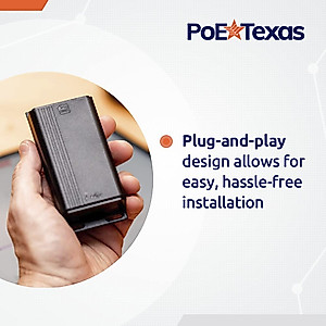 PoE Texas PoE+ Power and Data to USB-C Converter – Compatible with Apple Pro, Air, & Mini Tablets, Google Pixel, Lenovo M10+, Surface Go, Surface Pro, & Others, for POS, Digital Signage, & More