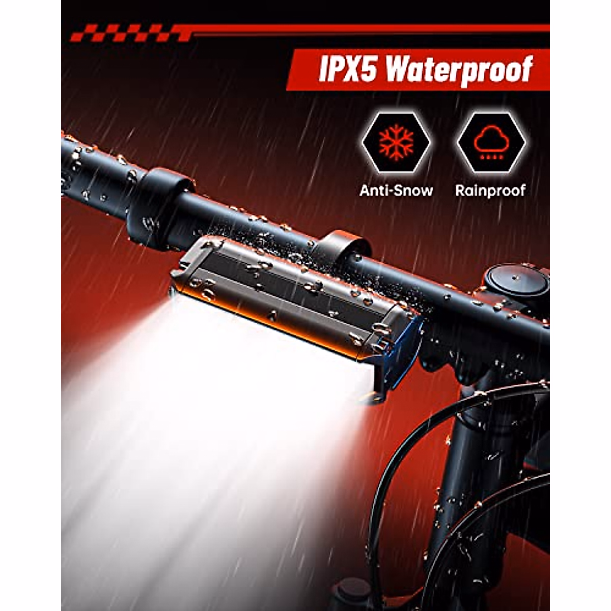 POSUGEAR Bike Lights Accessories for Night Riding, Rechargeable Bicycle Light Front and Back, LED Headlight Tail Rear light Reflectors for Adults Kids Road Mountain Electric Ebike BMX MTB Mini Cycling