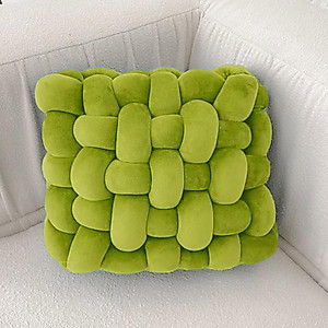 Velvet Chunky Bulky Giant Arm Knitting Yarn - Super Soft Tubular Weight Jumbo Yarn for DIY Crochet Hand Knitting Blanket, Pet Bed, Rugs, Pillow, Handbag (2.2LB - Green)