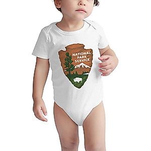 National Park Service Short Sleeve Baby Bodysuit Toddler Rompers Bodysuit Unisex White