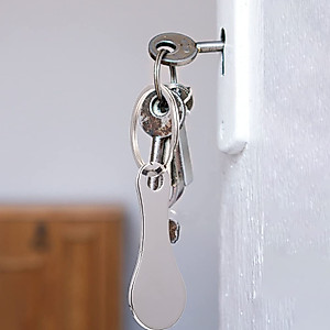 STOBOK Stainless Steel Key Ring Shopping Trolley Tokens 12pcs Metal Shopping Trolley Tokens Portable Shopping Cart Coin Key Rings Decor Silver