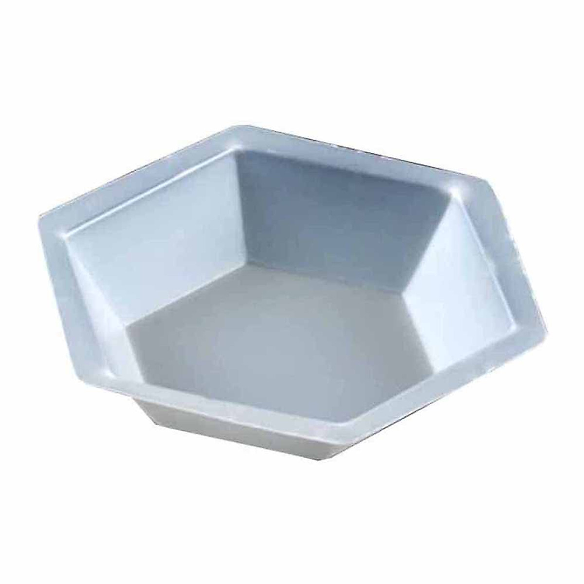 Weighing Boats by Globe Scientific, Hexagonal Shaped, Bendable Polystyrene, Easy Pour Design, Disposable Scale Trays for Weighing & Mixing Liquid & Powder, Antistatic, 50mL Capacity, White, Case 500