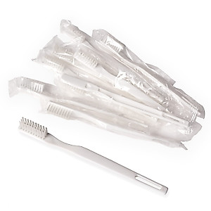 FRESHMINT (144 Pack Individually Wrapped 30 Tuft Soft Nylon Bristle Adult Toothbrush