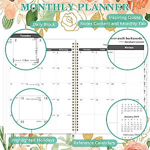 2023-2025 Monthly Planner/Calendar - 2 Year Monthly Planner 2023-2025, July 2023 - June 2025, 9" x 11", Planner with Monthly Tabs, Flexible Cover, Two-Side Pocket, Perfect Organizer