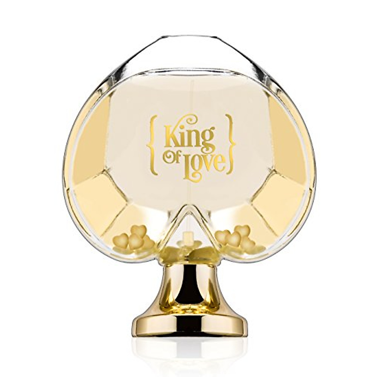 King of Love Eau de Toilette For Men- Natural Sweet Body Scent in Heart Shaped Bottle Spray- Best Fruity Fragrance With Hints of Leather, Amber & Sandalwood - 3.3oz.