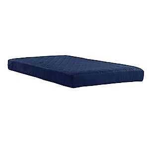 Value 6 Inch Thermobonded Polyester Filled Quilted Top Bunk Bed Mattress, Twin, Navy, HP 747 (Navy, Twin)