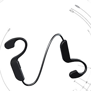 Kimystam Wireless Headphones Open-Ear Sweatproof Ultralight Sports Earphones with Mic, B 5.0 Headphones for Running, Cycling, Driving, Gym,Earbuds Compatible with iPhone/Android/iOS