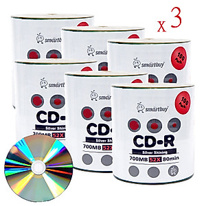 Smartbuy 1800-disc 700mb/80min 52x CD-R Shiny Silver Top Blank Recordable Media Disc