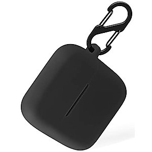 Geiomoo Silicone Case Compatible with Skullcandy Mod, Protective Cover with Carabiner (Black)