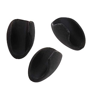 Jiayouy 3pcs Flute Thumb Rest Cushion Soft Silicone Finger Cover for Flute Wind Instrument Black