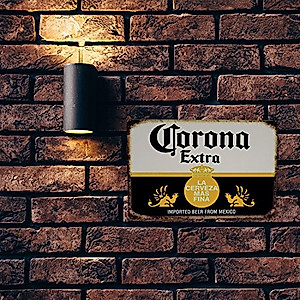 Corona Beer Man Cave Decor Metal Bar Sign | La Cerveza Alcohol Cervezas Extra | Party Home Bar Decor | Retro Vintage Bar Signs Size: 8x12 Inches