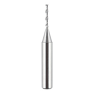 SpeTool 1/16 inch Cuting Diameter Spiral UP Cut Router Bit with 1/4 inch Shank 2 Flute Plunge CNC End Mill