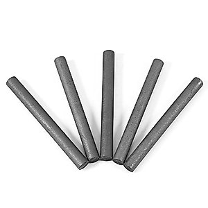 5Pc Graphite Rod Length 100mm Diameter 10mm Electrode Cylinder Rod 99.9% Carbon Graphite Rod Black for Metallurgy, Chemical Industry and Light Industry