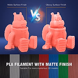 SUNLU 3D Printer Filament PLA Matte 1.75mm, Neatly Wound Filament, Smooth Matte Finish, 1kg Spool (2.2lbs), 330 Meters, Matte Blue& Grey