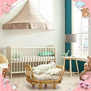 Thyle Newborn Photography Props Bed Rattan Baby Bed with Mattresses and Pillows Baby Photoshoot Props Handcrafted Boho Baby Crib Photo Studio Prop Newborn Bed Prop