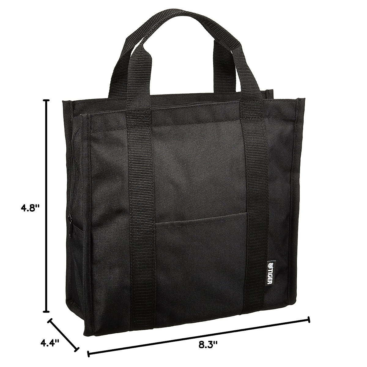 Tiger LWY-T036-K Tiger Thermos Insulated Lunch Box, Stainless Steel Lunch Jar, Rice Bowl, Approx. 1.8 Cups, Tote Bag, Black