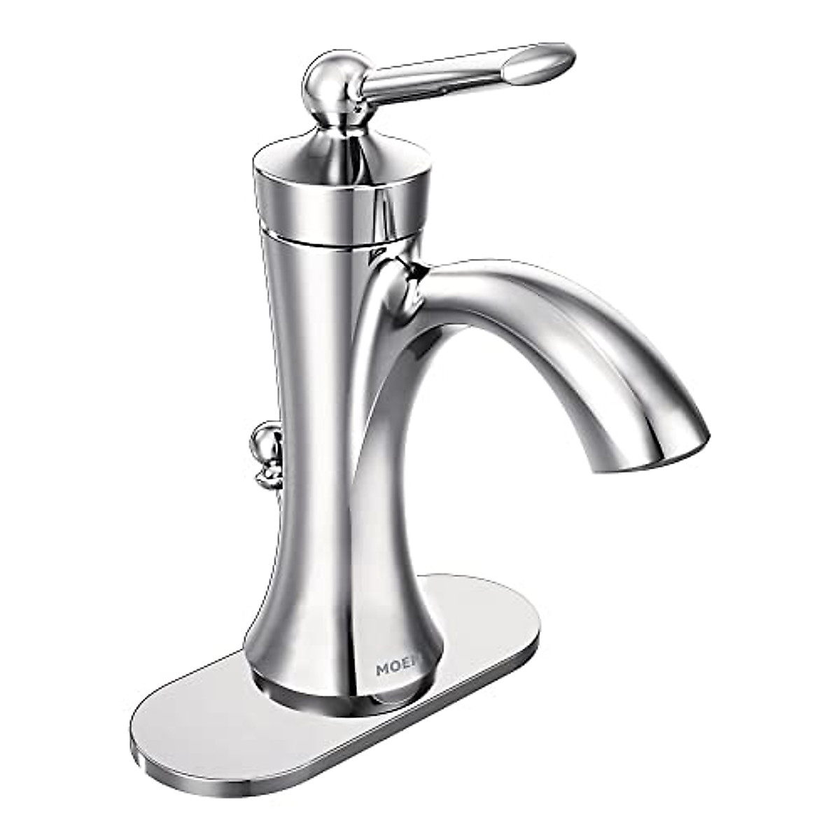 Moen Wynford Chrome One-Handle High Arc Bathroom Faucet, 4500