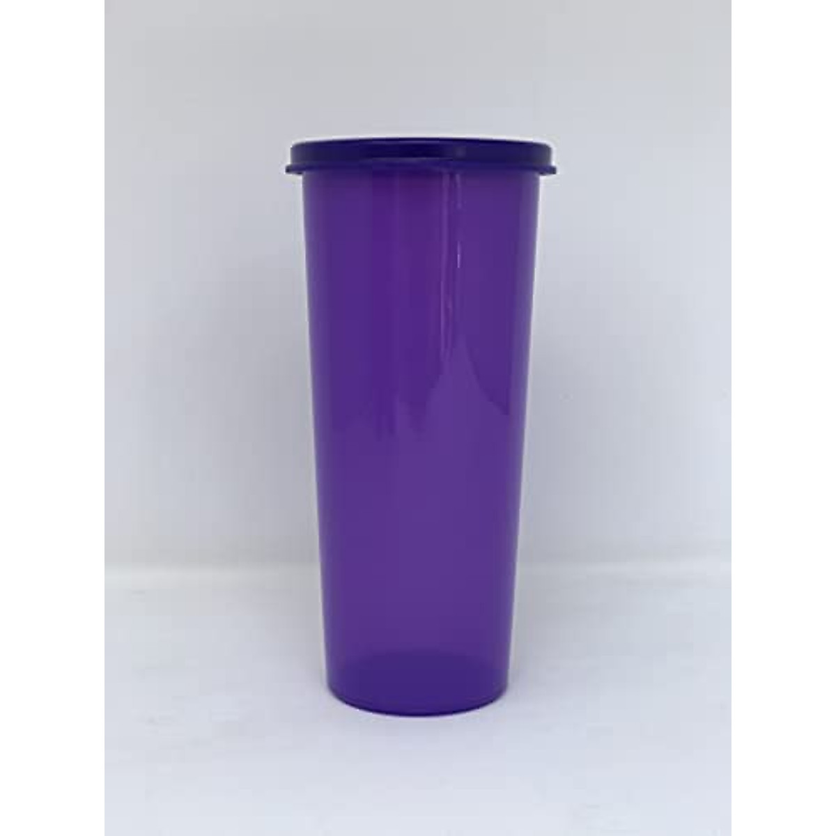 16oz TUMBLERS PURPLE SET OF FOUR With LIDS TUPPERWARE SPARE -- NEW