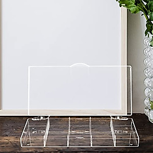 ARTIBETTER Jewelry Organizer 5pcs Clear Plastic Jewelry Box Organizer 5-compartment Parts Storage Boxes Plastic Beads Storage Containers Empty Case Organizer for Small Items Earring Organizer