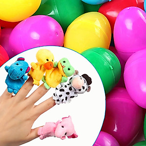 Easter Eggs Basket Stuffers 2.76'' Finger Puppet for Theme Party Favor, Egg Hunt Filler, Goodie Bag Fillers, Classroom Prize Supplies 10 Pack