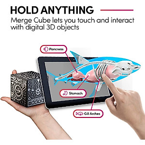Merge Cube - Augmented & Virtual Reality Science & STEM Toy - Educational Tool - Hands-on Digital Teaching Aids - Science Simulations - Home School, Remote & in Classroom Learning - iOS & Android