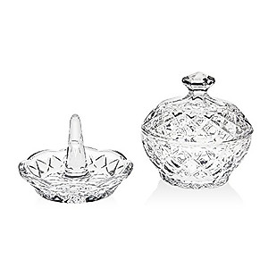 Godinger Shannon Crystal 2 Piece Jewelry Organizer